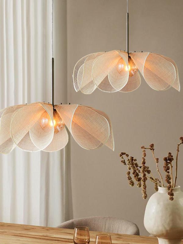 Contemporary Boho Pod Shape Botanical Fiber 1-Light Pendant Light For ...